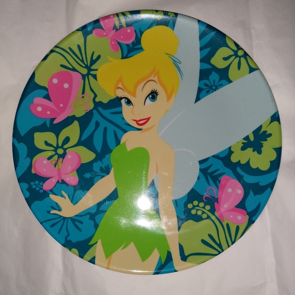 Disney | Dining | Vintage Disney Store Tinkerbell Melamine Plate Nwt ...